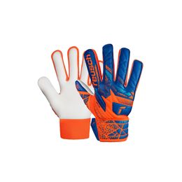 Reusch Kinder Torwarthandschuhe "Attrakt Starter Solid Junior"blau, orange, Gr. 8, mehrfarbig, 28% Polyester, 8% Polypropylen, 5% Polyurethan, 1%