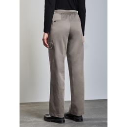 Street One Damen Cargohose, braun, Gr. 38, unifarben, Stoff, 56% Polyester, 42% Baumwolle, 2% Elasthan, Hosen, mit Satin Finish