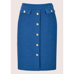 Madeleine Mode MADELEINE Damen Sommerrock "Rock Schlanker Bleistift-Rock mit Glanz-Akzenten"royalblau, Gr. 42, Obermaterial: 50% Polyester PES. 50% Wolle WO., R&ouml;cke