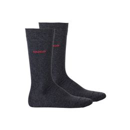 Hugo Herren Kurzsocken "Socken 2P RS UNI CC 2er Pack", Gr. 39, grau, Obermaterial: 83% Baumwolle CO. 15% Polyamid PA. 2% Elasthan EL., Socken