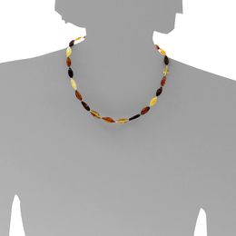 OSTSEE-SCHMUCK Damen Gliederkette "OSTSEE-SCHMUCK Kette Tasja Kette Tasja", 42cm, Bernstein, L: 42, braun, Bernstein, Halsketten
