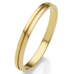 Firetti Damen Trauring "Schmuck Geschenk Gold 375 Hochzeit Ehering "LIEBE"", 63, ohne Brillanten, Gelbgold 375, 2,5mm, gold, Gelbgold 375,
