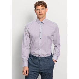 OLYMP Herren Businesshemd "Level Five body fit", rosa, Gr. 40, Web, Obermaterial: 97% Baumwolle, 3% Elastolefin, Hemden, mit grafisches Minimal-Design