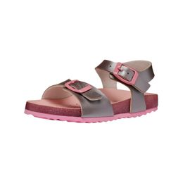 Geox Kinder Riemchensandalette "Geox Sandalen Lederimitat", Gr. 29, silber, Lederimitat, Schuhe