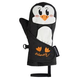 Ziener Kinder F&auml;ustlinge "LANIMALO-Z Kinder"schwarz, Gr. 1, Polyester, Handschuhe, wasserabweisend, windabweisend, atmungsaktiv