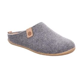 Rohde Damen Pantoffel "TIVOLI", Gr. 40, grau, Filz, Schuhe, Hausschuh, Clog, Homeslipper mit herausnehmbarer Innensohle
