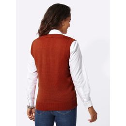 Casual Looks Damen Pullunder "Pullunder", rot, Gr. 36, unifarben, 50% Baumwolle, 50% Polyacryl, Pullover