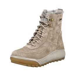 Legero Damen Schn&uuml;rstiefelette "Legero Stiefelette Veloursleder", Gr. 36, beige, Veloursleder, Schuhe