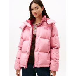 Tommy Jeans Damen Steppjacke "TJW ALASKA GRID DOWN JACKET EXT", pink, Gr. L, unifarben, Web, Obermaterial: 100% Polyester, Jacken