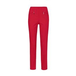 GOLDNER Damen 2-in-1-Hose "Kurzgr&ouml;&szlig;e Schlupfhose LOUISA mit Steppn&auml;hten", rot, Gr. 20, Obermaterial: 67% Baumwolle CO. 28% Polyamid PA. 5% Elasthan