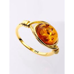Lady Damen Fingerring, 19, Glas Gold Metall, gold, Glas, Gold, Metall, Fingerringe