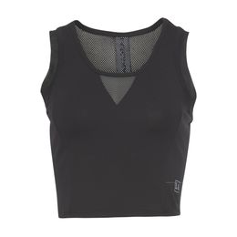 active by Lascana LASCANA ACTIVE Damen Funktionsshirt, schwarz, Gr. XS, Mesh, unifarben, Jersey, Obermaterial: 95% Baumwolle, 5% Elasthan, Shirts, mit Racerback und