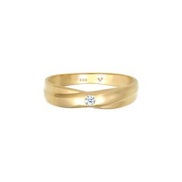 Elli DIAMONDS Damen Verlobungsring "Diamant Wei&szlig; Brillantschliff (0.03 ct) 585 Gelbgold", 52mm, 0,03 P1 = bei 10-facher Vergr&ouml;&szlig;erung erkennbare