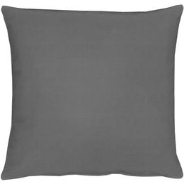 Dekokissen Apelt, B:49cm L:49cm, grau, Obermaterial: 60% Polyester, 40% Baumwolle, Dekokissen_Sitzkissen_Kissenh&uuml;llen, "4362 Rips Uni", Wasser- und