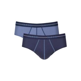Sloggi Herren Slip "Slip Start midi C2P box 2er Pack", Gr. L, blau, Obermaterial: 96% Baumwolle CO. 4% Elasthan EL., Unterhosen