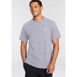 Converse Damen T-Shirt "STAR CHEV EMB TEE"lt grau heather, Gr. M, Obermaterial: 100% Baumwolle, Shirts