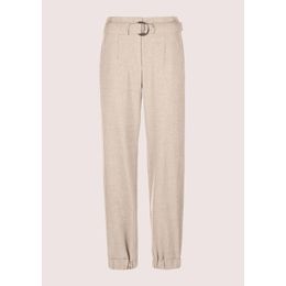 Madeleine Mode MADELEINE Damen Cargohose "Cargo-Pants L&auml;ssige Damenhose mit G&uuml;rtel und Gummisaum", wei&szlig;, Gr. 42, Obermaterial: 63% Polyester PES. 32% Viskose CV. 5%