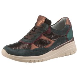 Waldl&auml;ufer WALDL&Auml;UFER Damen Keilsneaker "H-CARLA", Gr. 5, gr&uuml;n, Nappaleder, Nubukleder, Veloursleder, mehrfarbig, Schuhe, Bequemschuh, Schn&uuml;rschuh, Halbschuh in