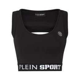 Plein Sport Damen Tanktop "Tanktop", schwarz, Gr. L, Obermaterial: 90% Polyester, 10% Elasthan, Tops