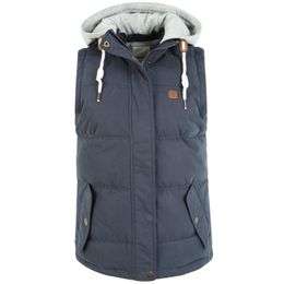 oxmo Damen Steppweste "Steppweste OXLewonda", blau, Gr. M, Obermaterial: 70% Baumwolle CO. 30% Nylon NY., Westen