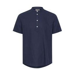 11 Project Herren Kurzarmshirt "Kurzarmhemd PROcho", blau, Gr. M, Obermaterial: 58% Leinen LI. 42% Viskose CV., Hemden