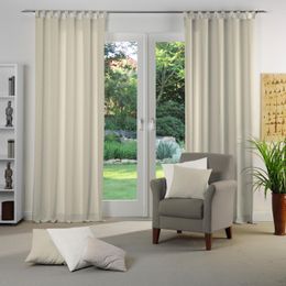 Vorhang WIRTH, B:132cm H:145cm, braun, Jacquard, Baumwolle, Polyester, Wohnzimmer, Gardinen, "Torbole"