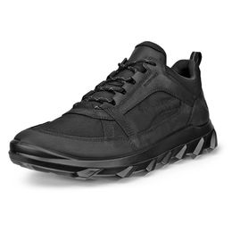 Ecco Herren Sneaker "Mx Low wp", Gr. 41, schwarz, Leder, Textil, Schuhe, Schnürschuh, Freizeitschuh mit BREATHRU Konzept, waterproof