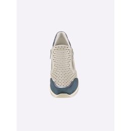 Casual Looks Damen Slipper, Gr. 41, grau, Glattleder, Veloursleder, Schuhe