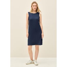 Cecil Damen Sommerkleid, blau, Gr. M, unifarben, Stoff, 56% Viskose, 43% Polyester, 1% Elasthan, Kleider, knielang