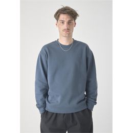Cleptomanicx Herren Sweatshirt "Ligull Boxy", gr&uuml;n, Gr. L, bestickt, 100% Baumwolle, Sweatshirts, mit kleiner M&ouml;wenstickerei