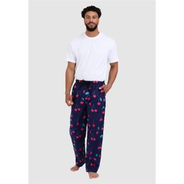 Lousy Livin Underwear LOUSY LIVIN Herren Stoffhose "Pants Cherries", blau, Gr. S, mehrfarbig, 100% Baumwolle, Hosen, mit Kirsch Print