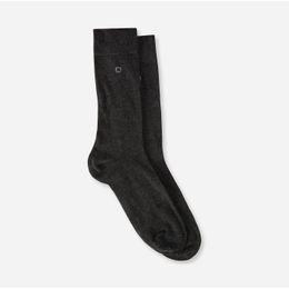 OLYMP Herren Businesssocken "Doppelpack OLYMP Comfort Sock", Gr. 45, grau, Baumwollmischung, Socken, Baumwollmischung, Basic