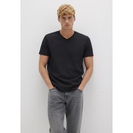 Mavi Herren T-Shirt "V NECK TEE", schwarz, Gr. M, unifarben, 96% Baumwolle, 4% Elasthan, Shirts, V-Neck T-Shirt