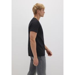 Mavi Herren T-Shirt "V NECK TEE"schwarz, Gr. L, unifarben, 96% Baumwolle, 4% Elasthan, Shirts, V-Neck T-Shirt