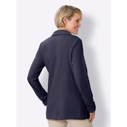 Classic Basics Damen Sweatblazer "Shirtblazer", blau, Gr. 56, 100% Baumwolle, Blazer
