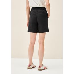 Cecil Damen Shorts, schwarz, Gr. XXL, unifarben, Web, 66% Baumwolle, 30% Polyester, 4% Elasthan, Hosen, Middle Waist
