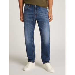 Tommy Jeans Herren Tapered-fit-Jeans "Isaac Relaxed Tapered", blau, Gr. 33, Denim/Jeans, Obermaterial: 99% Baumwolle, 1% Elasthan, Jeans
