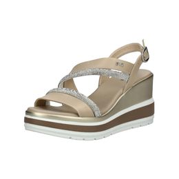 Nero Giardini Damen Keilsandalette "Nero Giardini Sandalen Leder", Gr. 37beige, Leder, Schuhe