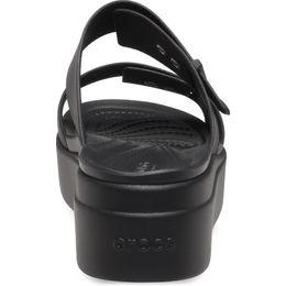 Crocs Damen Pantolette "Brooklyn Low Wedge", Gr. 41, schwarz, Croslite , Schuhe, Plateau, Sommerschuh, Schlappen mit Schnallenverschluss