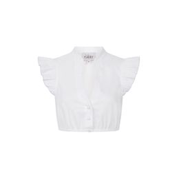 N&uuml;bler N&Uuml;BLER Damen Dirndlbluse "Dirndlbluse kurzarm Carla", wei&szlig;, Gr. 30, Obermaterial: 100% Baumwolle CO., Blusen