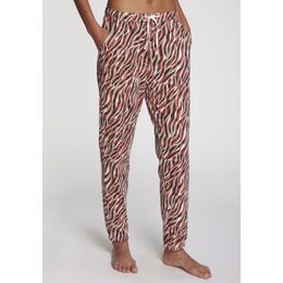 Vivance Dreams Damen Pyjamahose, Gr. 44, schwarz, Single Jersey, Obermaterial: 100% Baumwolle, gemustert, Basic, Hosen, mit elastischem Hosensaum