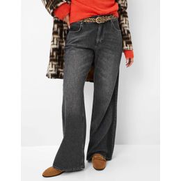Brax Damen 5-Pocket-Jeans "Style MORGAN", grau, Gr. 46, Denim/Jeans, 58% Baumwolle, 41% Lyocell, 1% Elasthan, Jeans