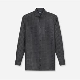 OLYMP Herren Langarmhemd "Luxor modern fit", silber, Gr. 44, gemustert, Web, Obermaterial: 100% Baumwolle, Hemden, Royal-Kentkragen, Businesshemd,