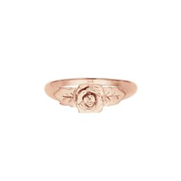 Elli Damen Fingerring "Rosenbl&uuml;te Blume Vintage Look Trend 925 Silber", 52mm, ohne Stein, Silber 925 (Sterlingsilber), 3mm, rosa, Silber 925