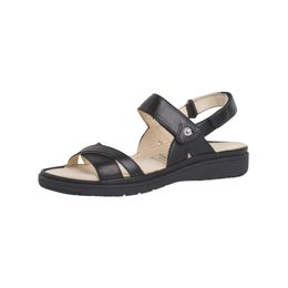 Ganter Damen Riemchensandale "Ganter Sandalen Leder", Gr. 41, schwarz, Leder, Schuhe