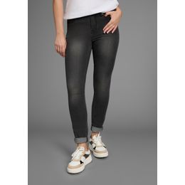 Arizona Damen Slim-fit-Jeans "Shaping", grau, Basic, Gr. 88, Jeans, Obermaterial: 79% Baumwolle, 19% Polyester, 2% Elasthan, Jeans, enge Passform,
