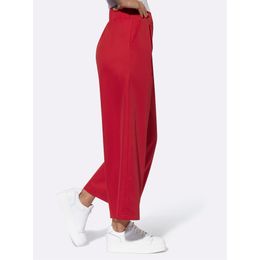 Casual Looks Damen Culotte, rot, Gr. 36, unifarben, 100% Polyester, Hosen