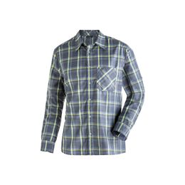 Maier Sports Herren Funktionshemd "Claas"hellblau, Gr. 60, 85% Polyester, 15% Viscose, Hemden, Herren Hemd, langarm Karohemd für Outdoor und Freizeit