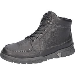 Waldläufer WALDLÄUFER Herren Winterboots "H-LINO", Gr. 9, schwarz, Nappaleder, unifarben, Schuhe, Schürboots, Stiefelette, Bequemschuh in Komfortweite H (= sehr