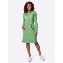 Casual Looks Damen Sweatkleid "Sweatkleid", gr&uuml;n, Gr. 44, unifarben, 100% Baumwolle, Kleider